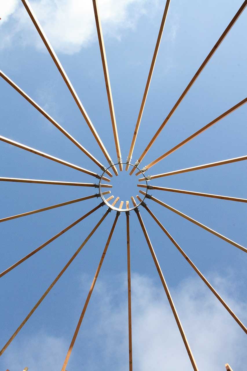 12m-Roundhouse-Uncovered-Roof - Honeycomb Marquees