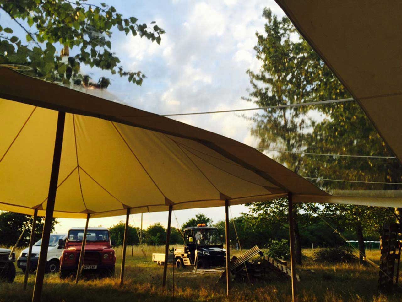Canopy-Extension-shot-from-inside - Honeycomb Marquees